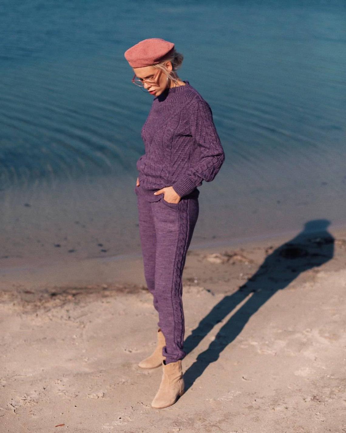 Cold Weather Knit Two-Piece Jogger Style Set