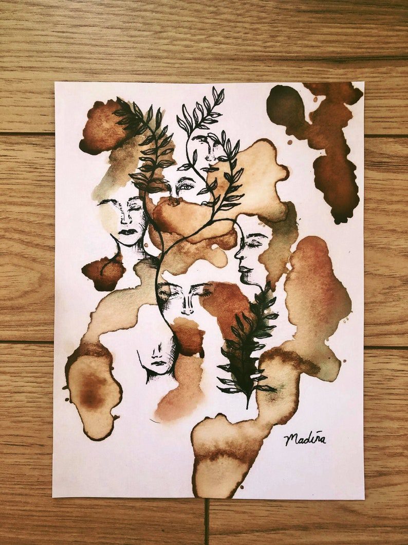 Nature-inspired Coffee Paintings By Artist Madina Meghani
